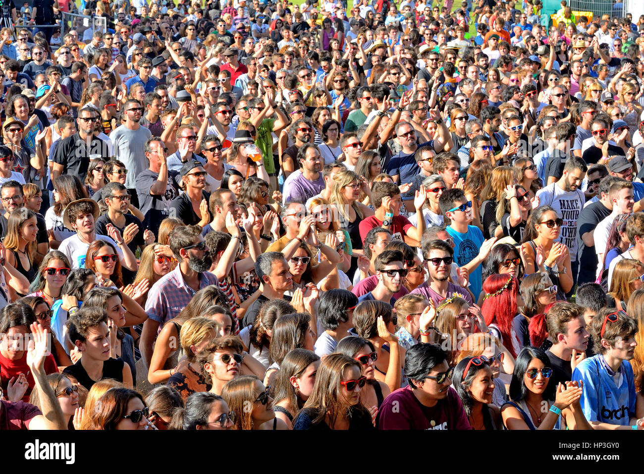MADRID - SEP 13: Crowd in a concert at Dcode Festival on September 13 ...