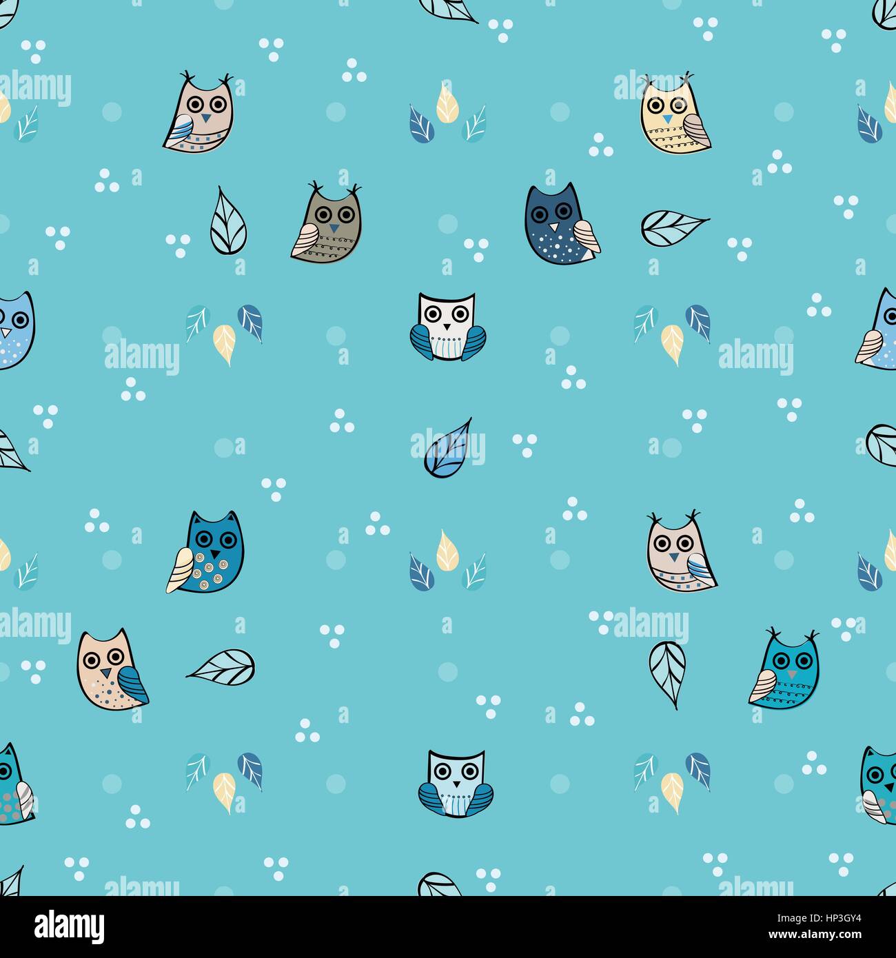 Owl vector seamless pattern Stock Vector Image & Art - Alamy