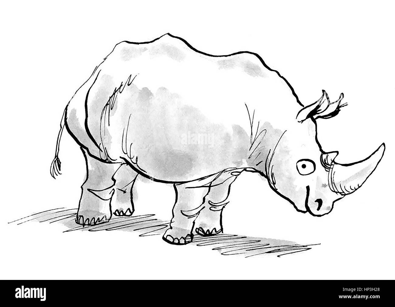 Smiling rhinoceros Cut Out Stock Images & Pictures - Alamy