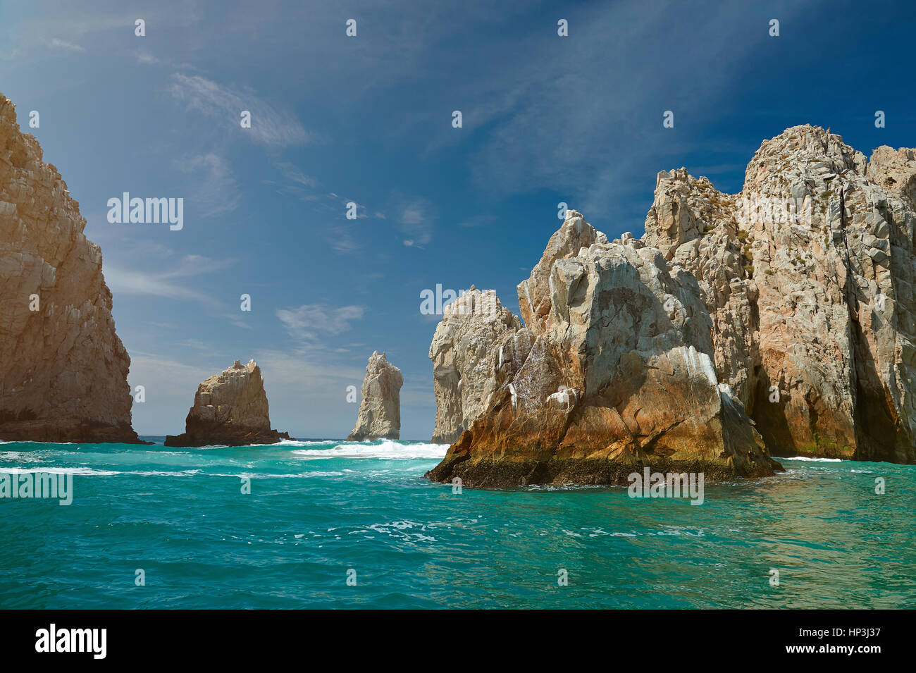Giant rocks on sea beach in Cabo san Lucas Mexico. Tourism destination ...