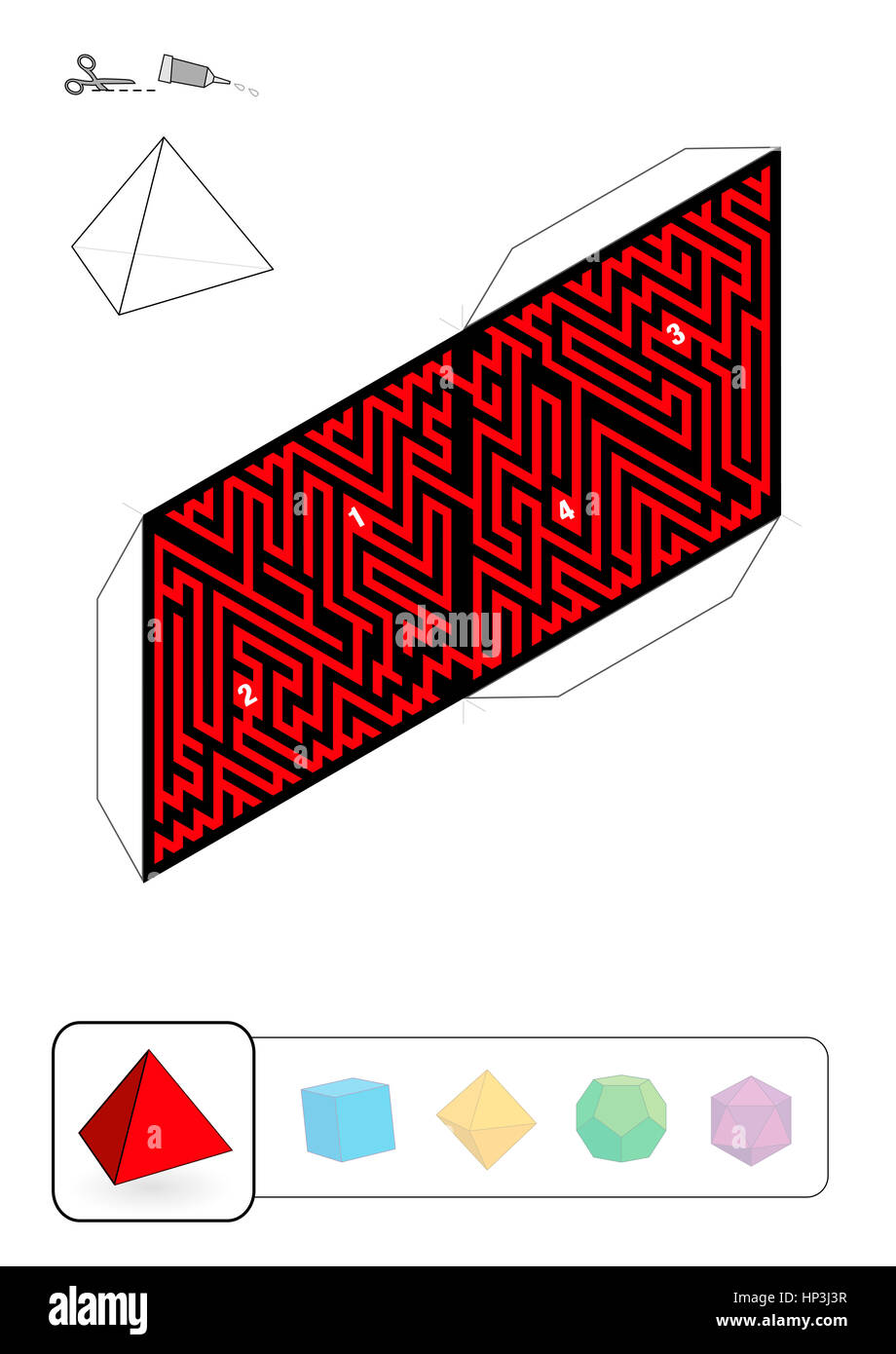 Tetrahedron path Cut Out Stock Images & Pictures - Alamy