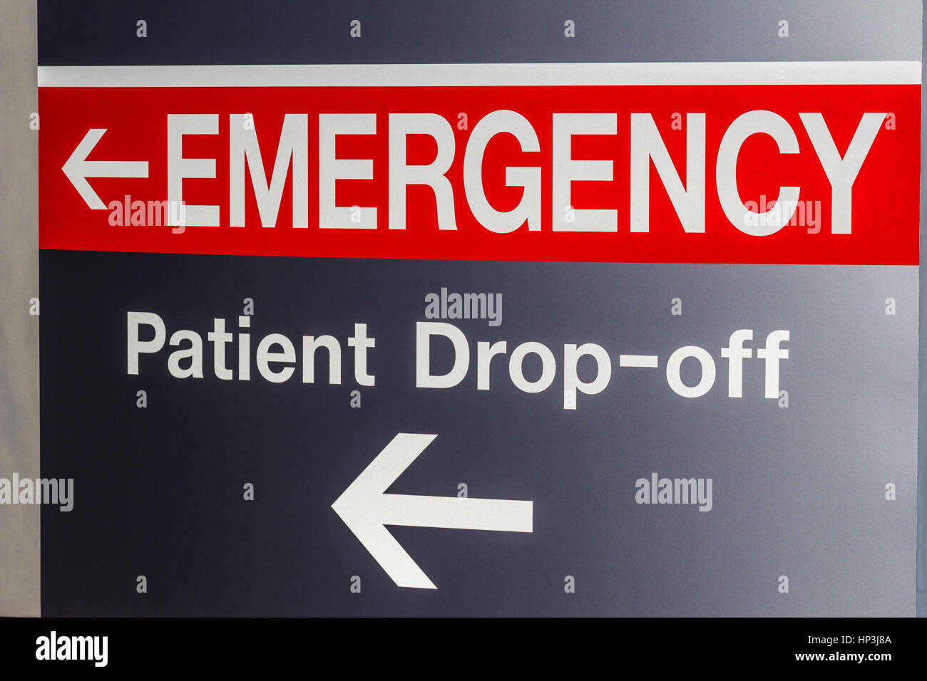 Red Emergency Entrance Sign for a Local Hospital XV Stock Photo - Alamy
