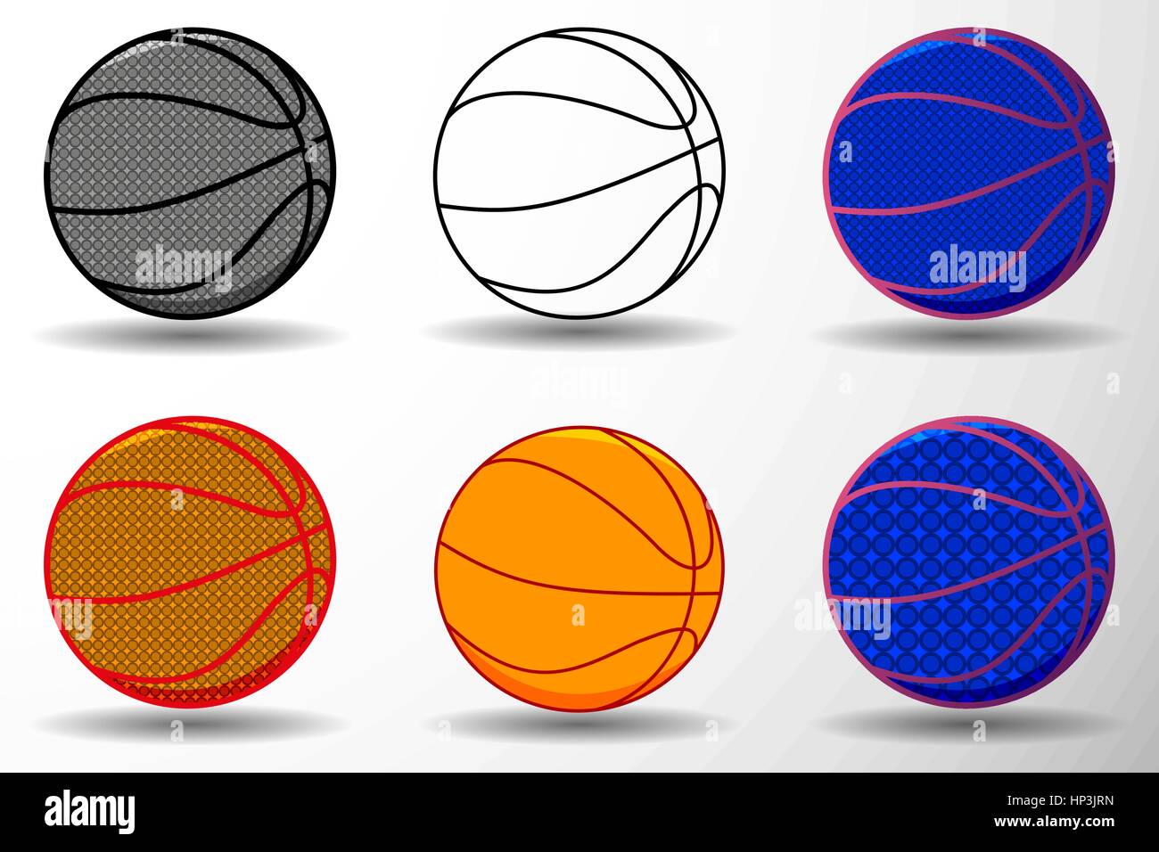 basketball ball vector illustration - set Stock Vector Image & Art - Alamy
