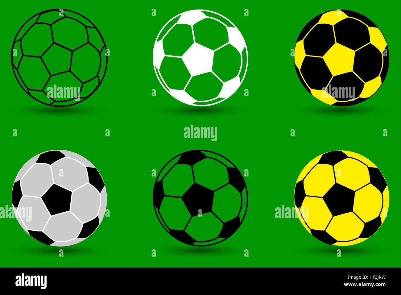 Soccer ball vector illustration - set Stock Vector Image & Art - Alamy