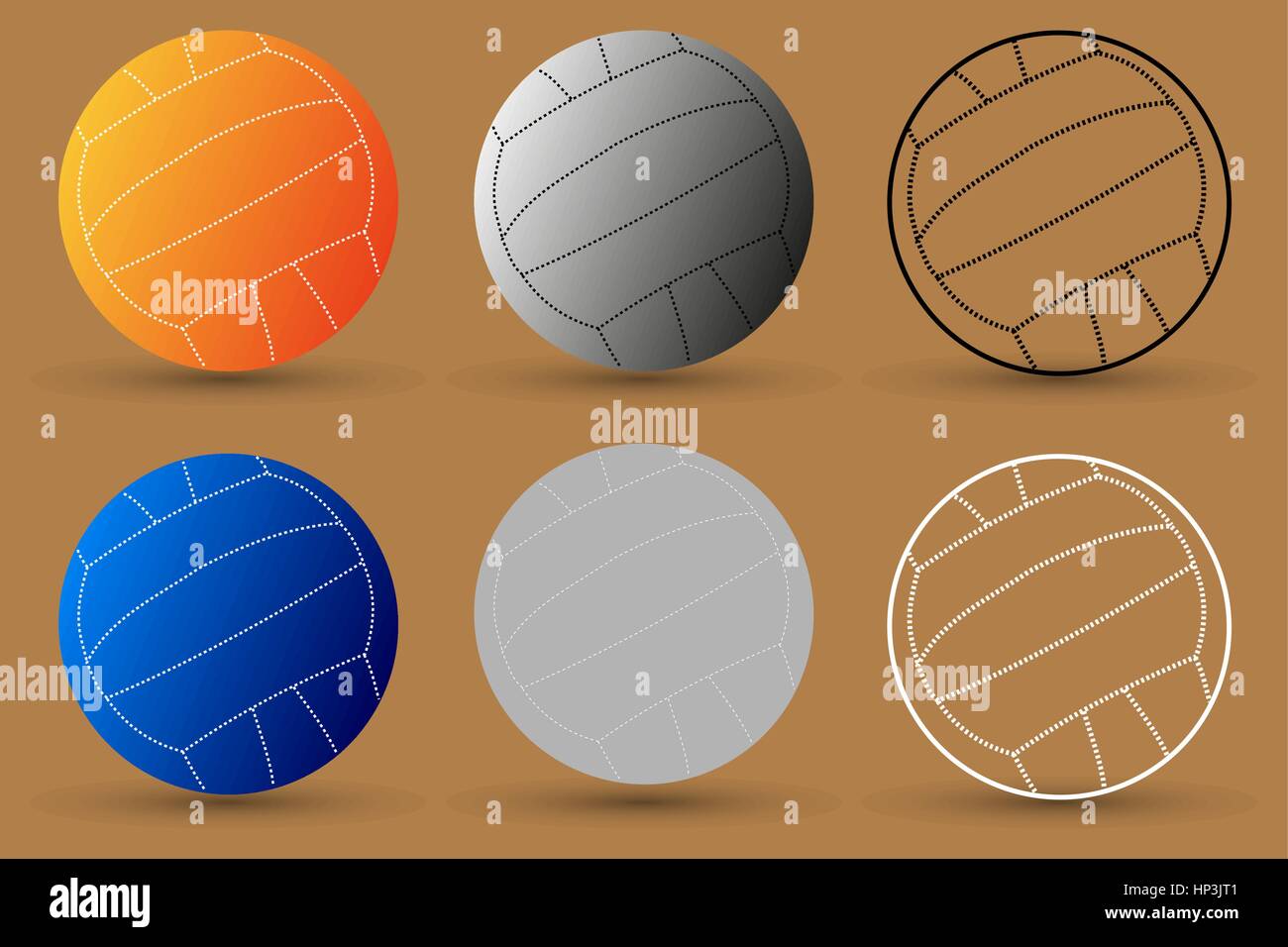 Volleyball ball vector illustration - set Stock Vector Image & Art - Alamy