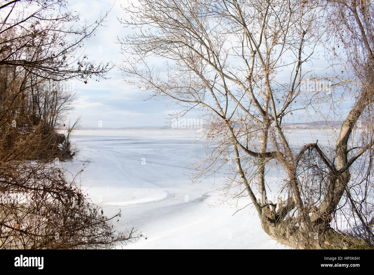Frozen lake , background winter Stock Photo - Alamy