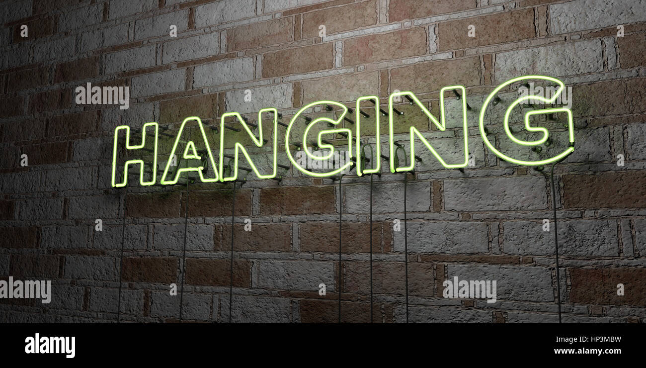 Neon sign hanging on wall hi-res stock photography and images - Alamy
