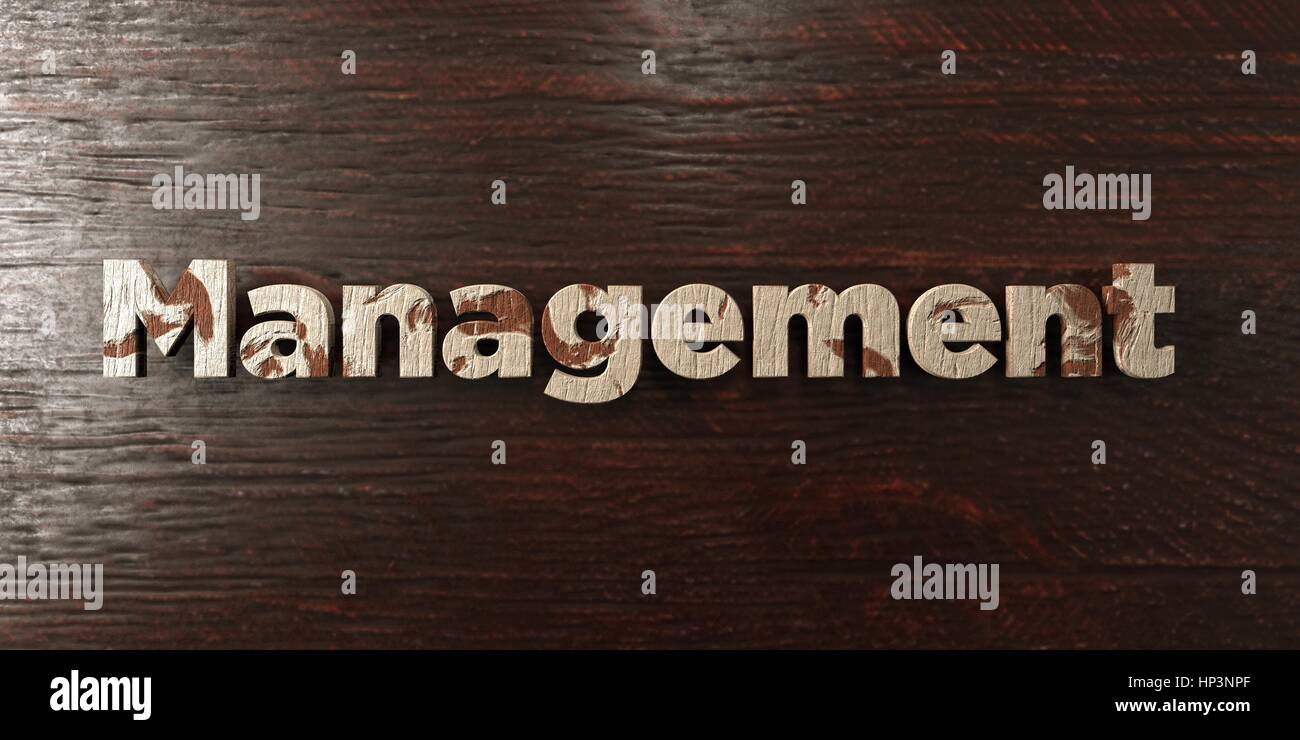 Management - grungy wooden headline on Maple - 3D rendered royalty free ...