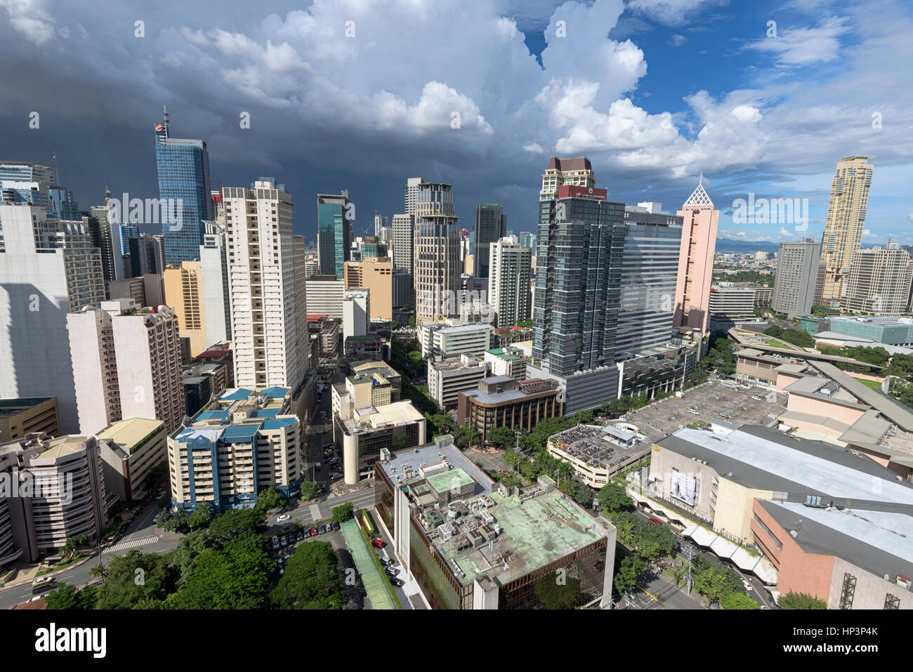 Hight rise condominium and office buildings in Makati City, Manila ...