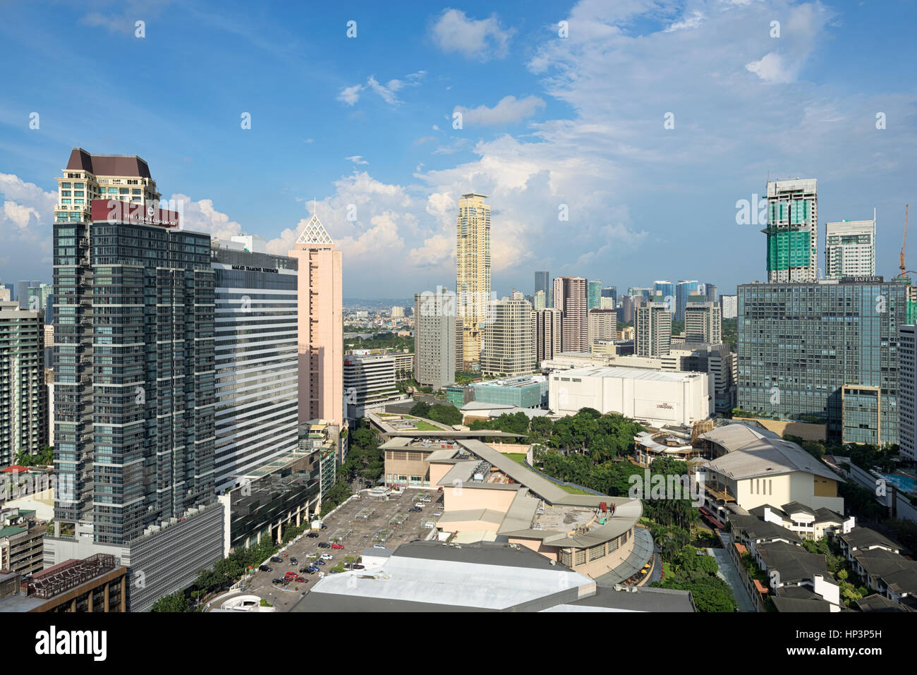Hight rise condominium and office buildings in Makati City, Manila ...