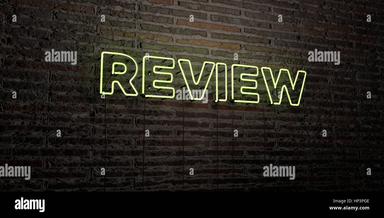 REVIEW -Realistic Neon Sign on Brick Wall background - 3D rendered ...