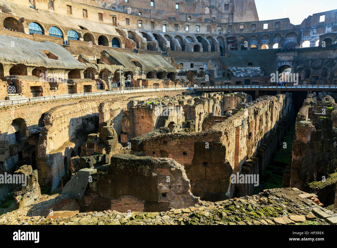 Views of the Roman Colosseum also known as Flavian amphitheatre, Rome ...