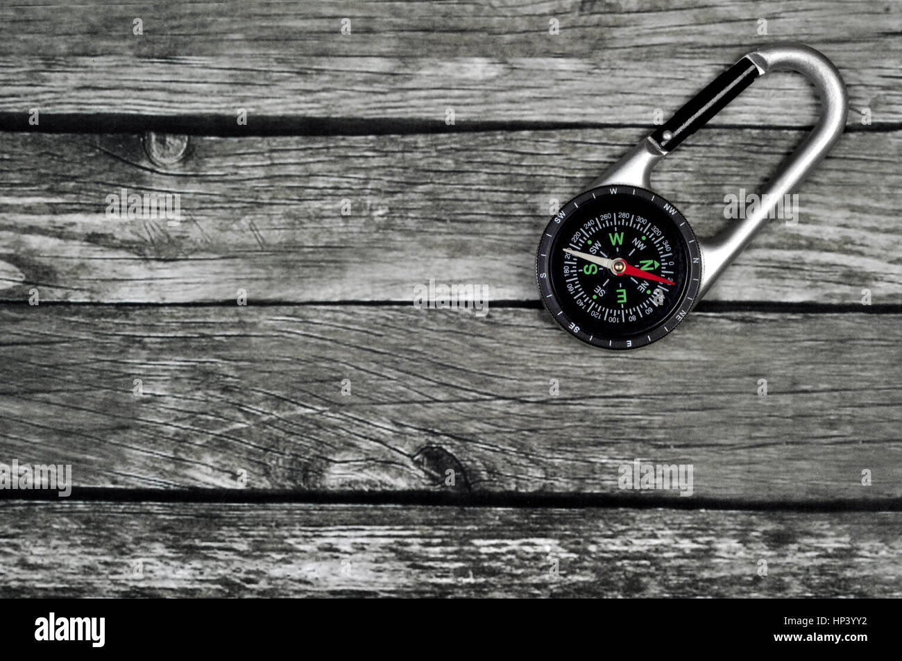 Compass on woods Stock Photo - Alamy