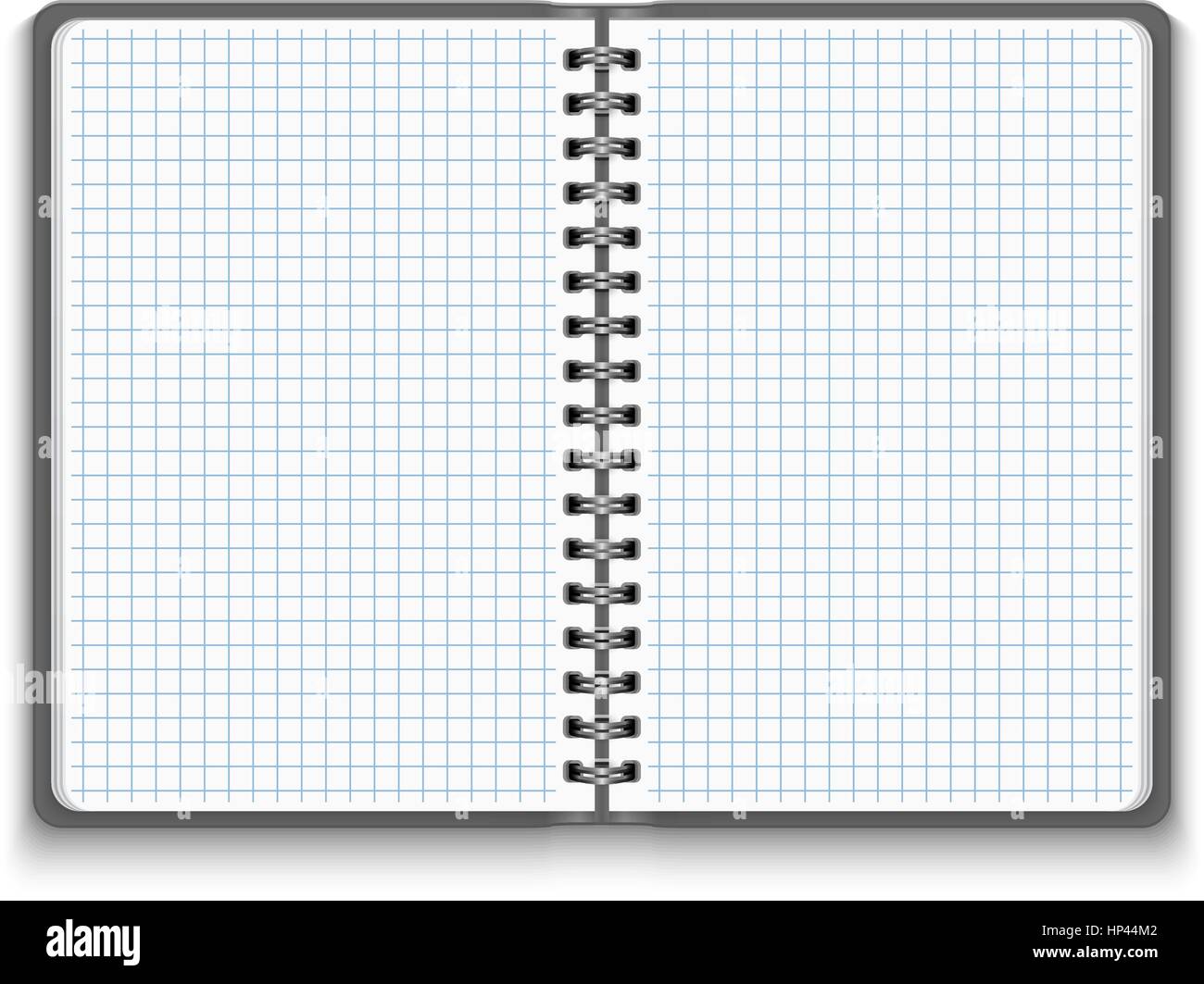 Vector Realistic Blank Open Notebook Isolated On White Background