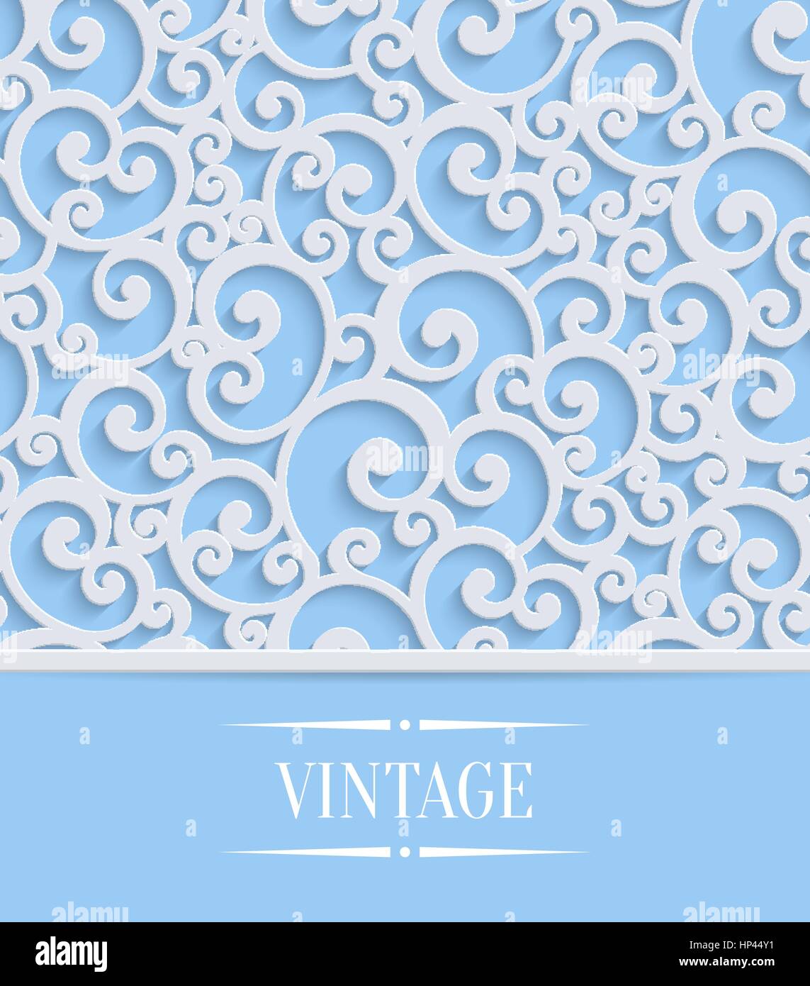 Blue Swirl Line Design