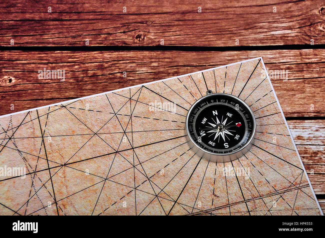 Compas and map hi-res stock photography and images - Alamy