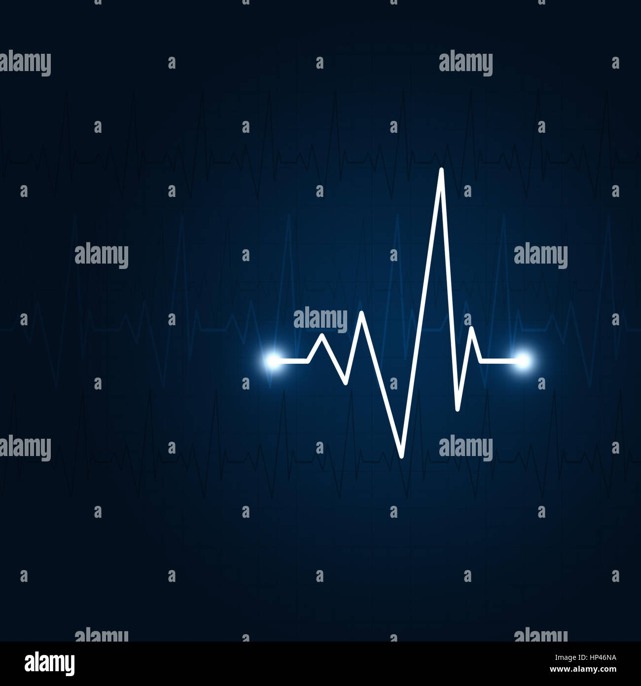 heart pulsating rhythm graph abstract dark blue background Stock Photo ...