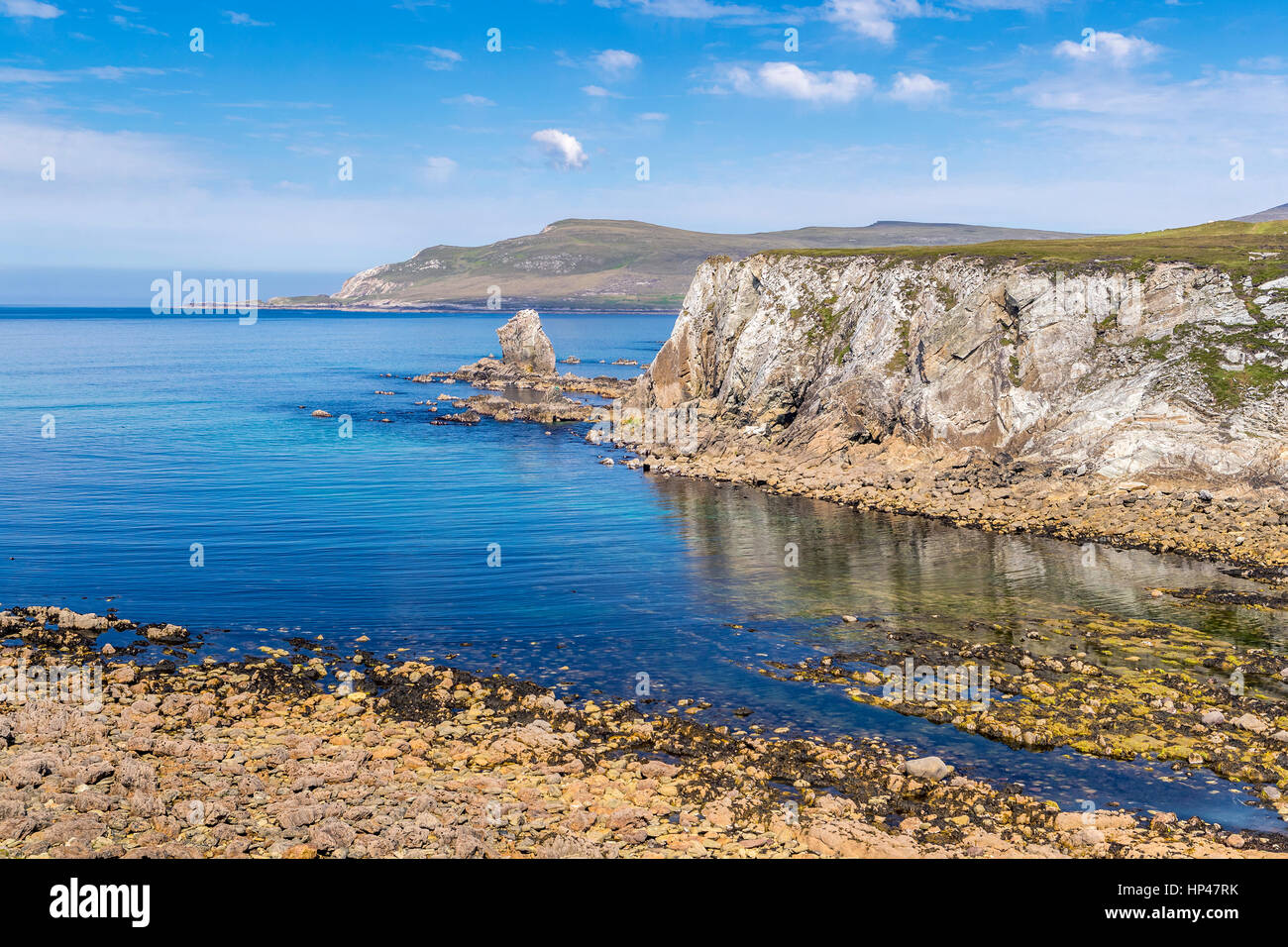 Ashleam Bay seen from Wild Atlantic Way, Achill Island, County Mayo ...