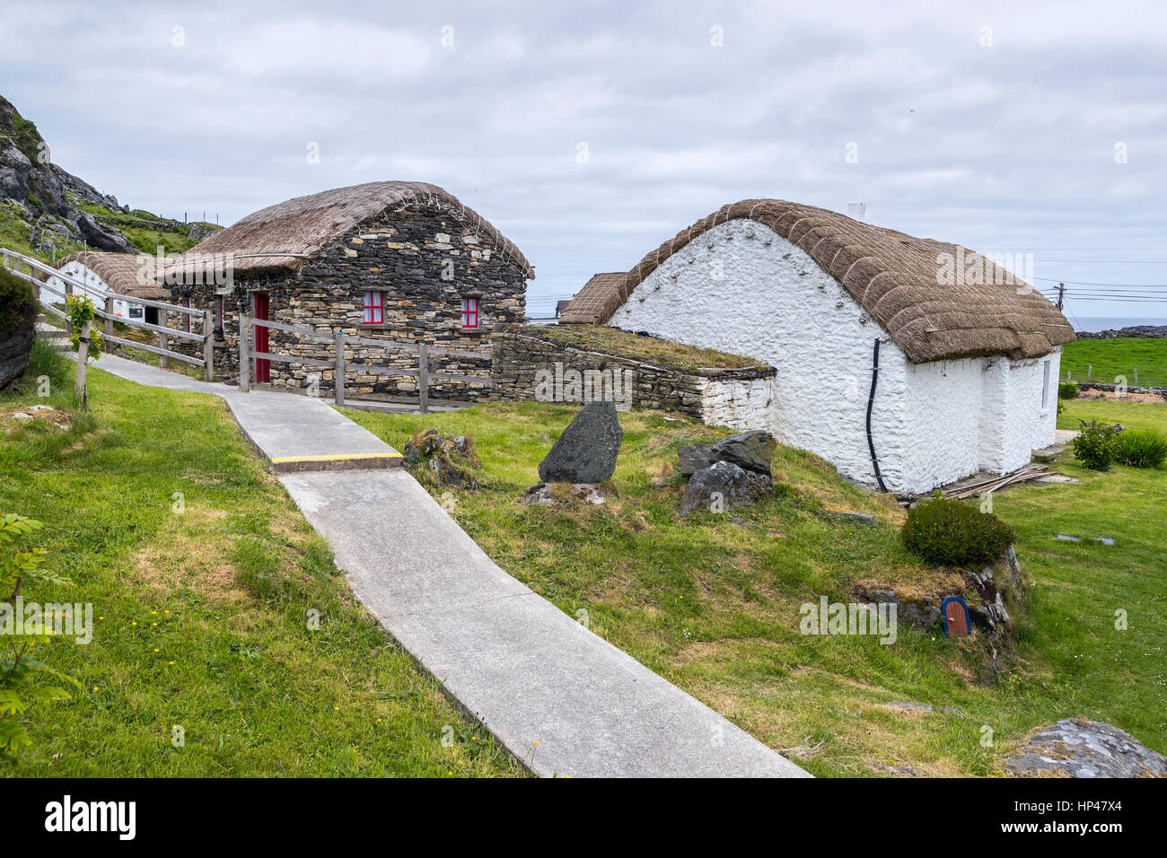 Glencolmcille Folk Village, county Donegal, Ireland, Europe Stock Photo ...