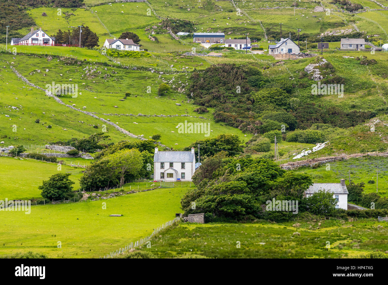 Landscape near Glencolumbkille, County Donegal, Ireland, Europe Stock ...