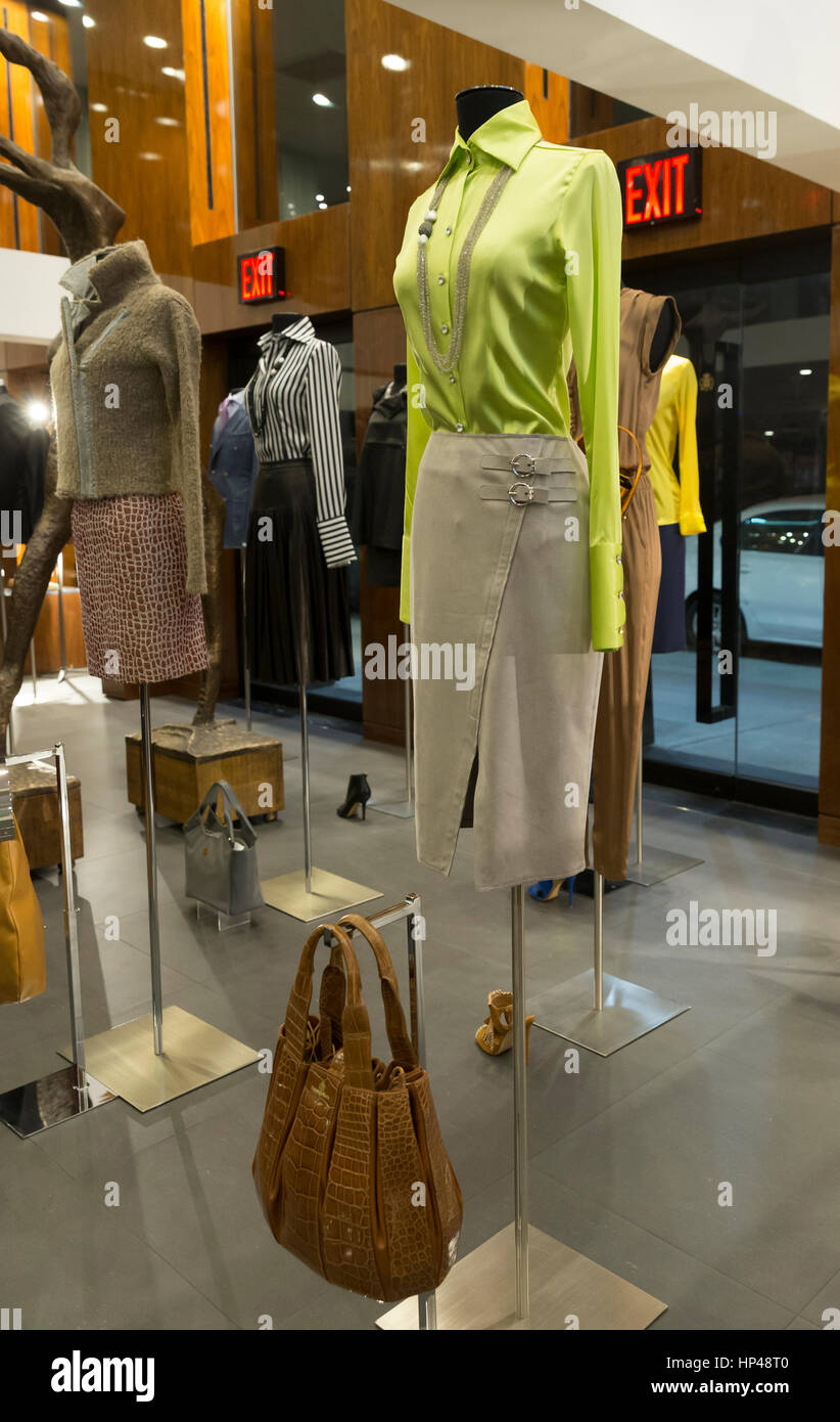 New York, NY USA - February 16, 2017: Dress on display at Domenico ...