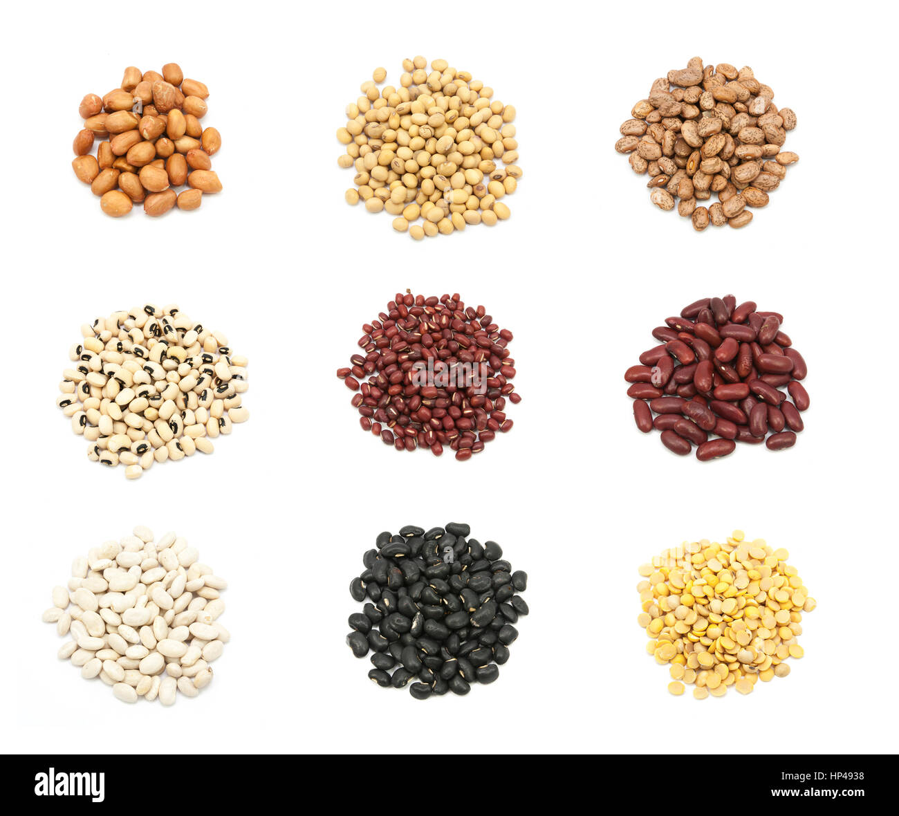 collection of legumes in the cup isolated on white background Stock ...