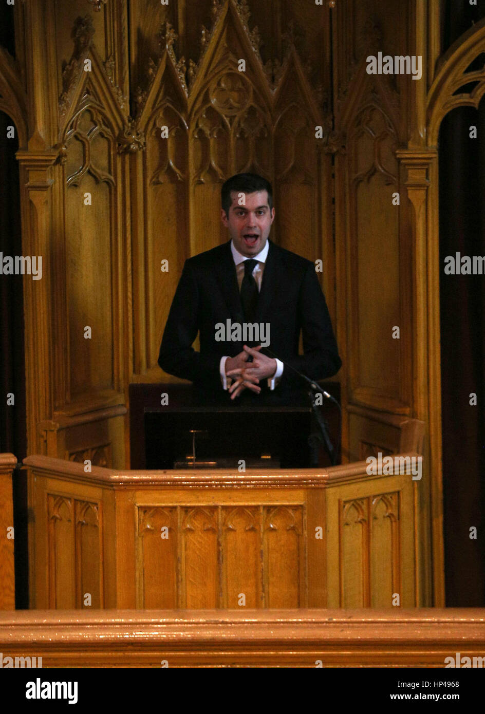 Following his funeral at the warriston crematorium hi-res stock ...
