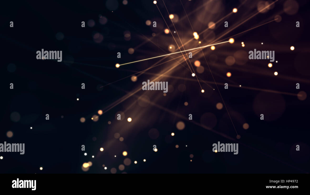 glowing particles and lines abstract background Stock Photo - Alamy