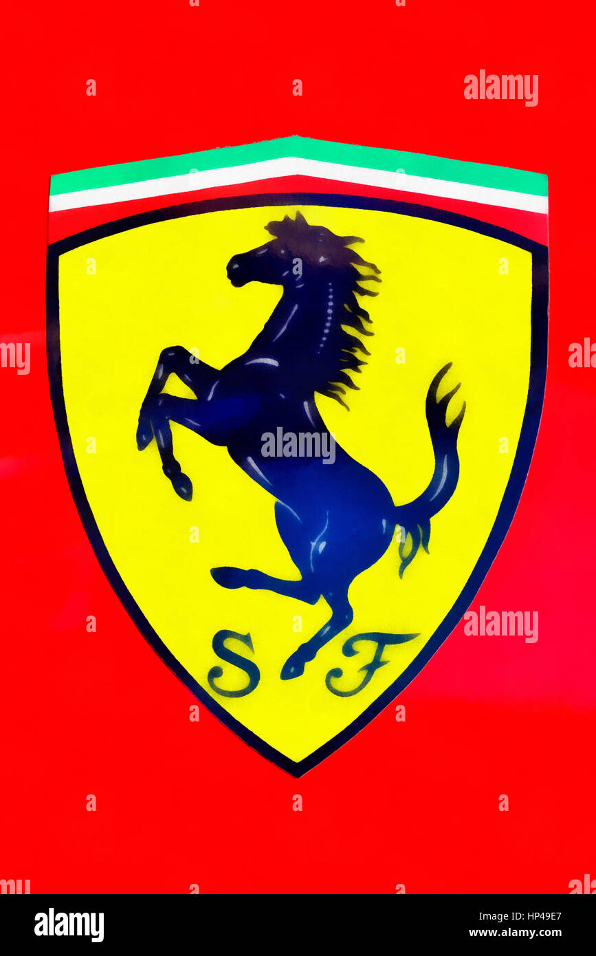Ferrari badges hi-res stock photography and images - Alamy