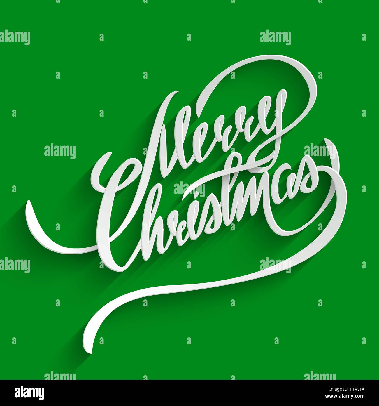 Merry Christmas Hand lettering Greeting Card. Typographical Vector ...