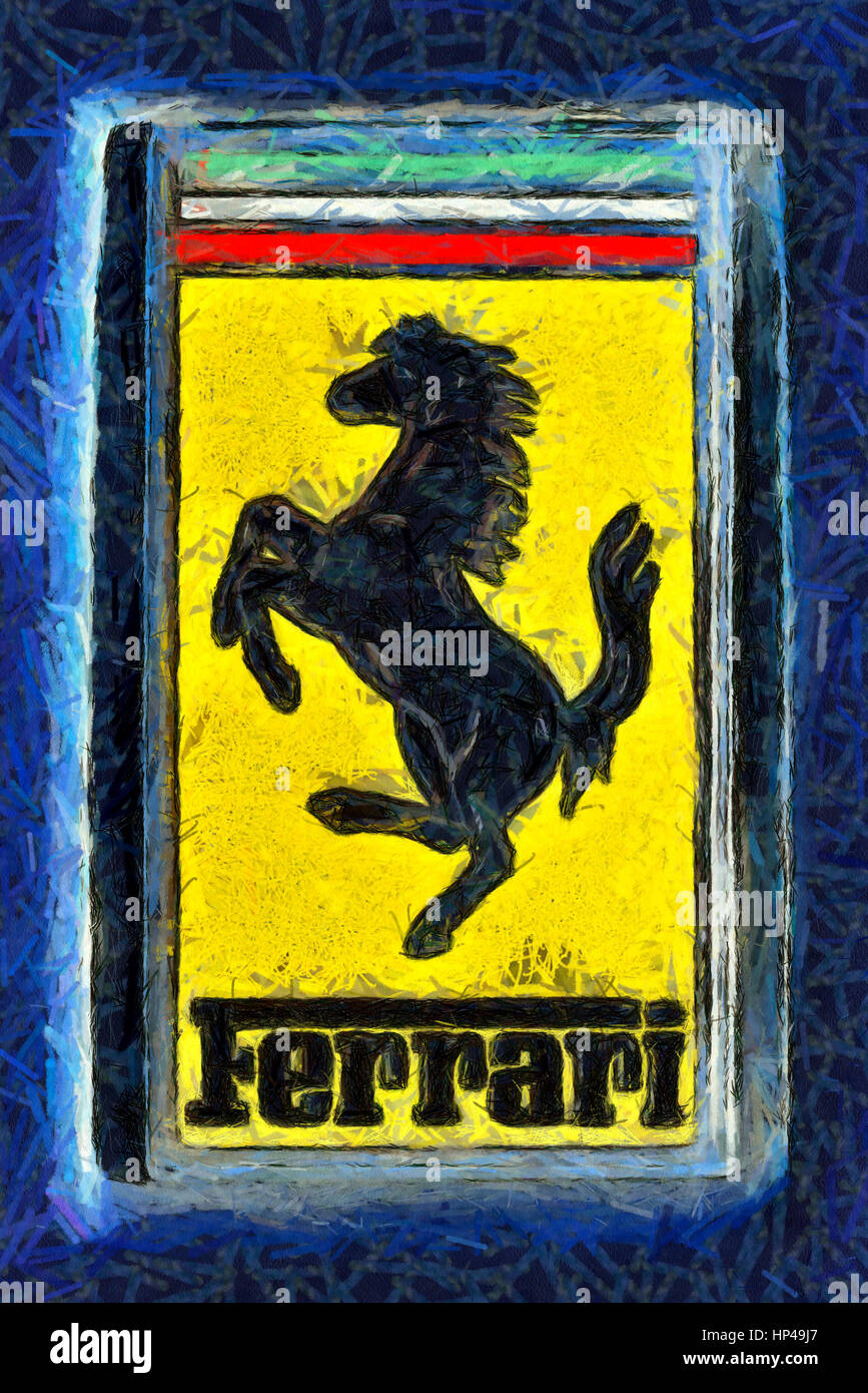 Ferrari badges hi-res stock photography and images - Alamy
