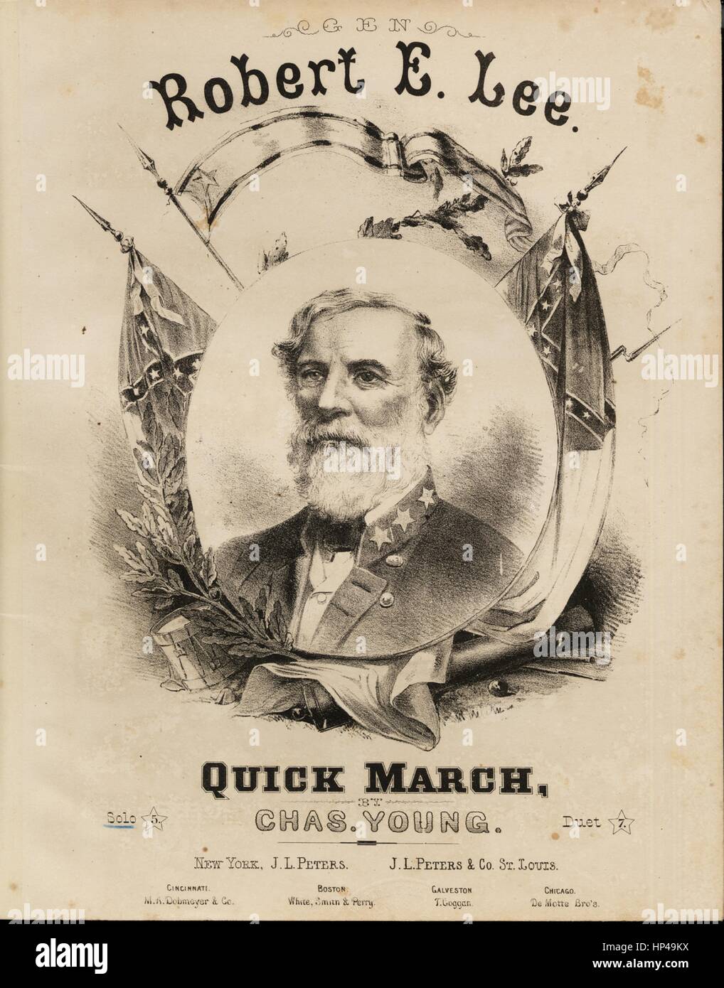 Sheet music cover image of the song 'General Lee's Quick March', with ...