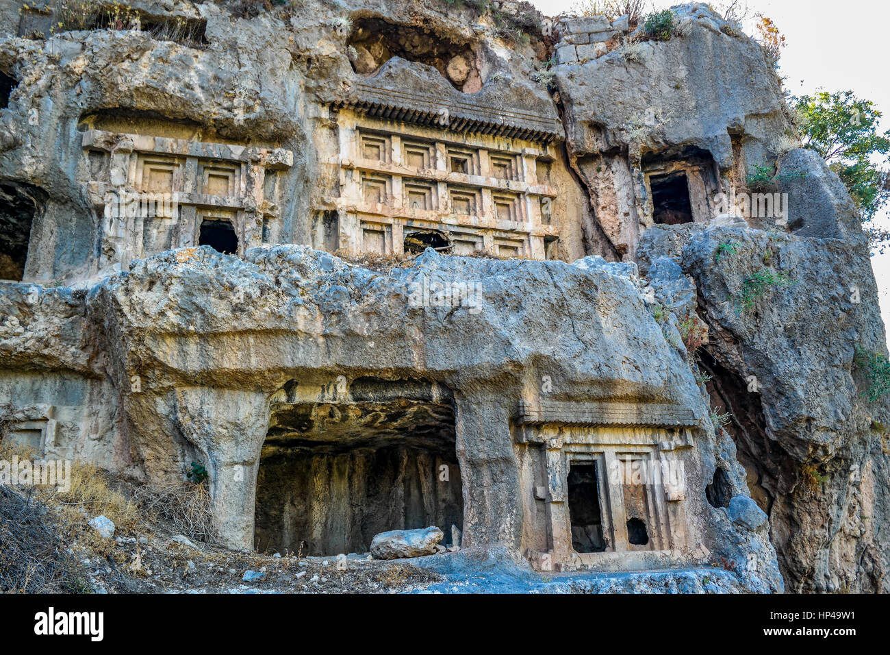 Famous rock tombs of turkey hi-res stock photography and images - Alamy