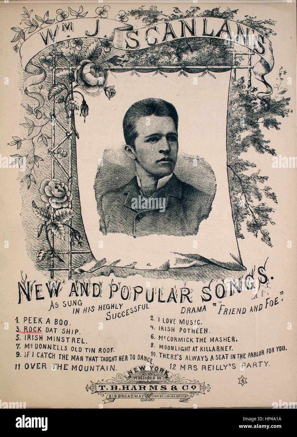 Sheet music cover image of the song 'Wm J Scanlan's New and Popular ...