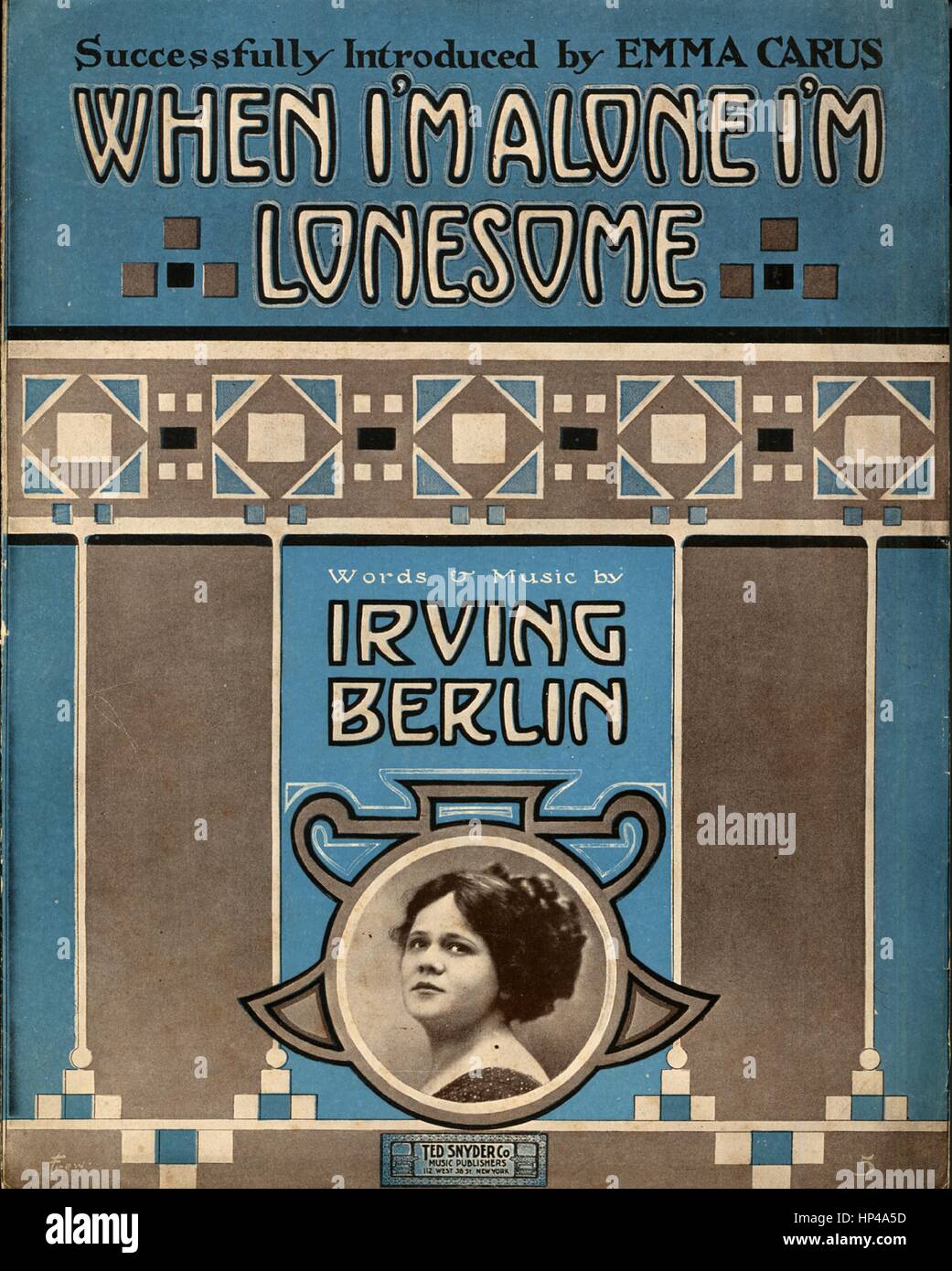 Sheet music cover image of the song 'When I'm Alone I'm Lonesome', with ...