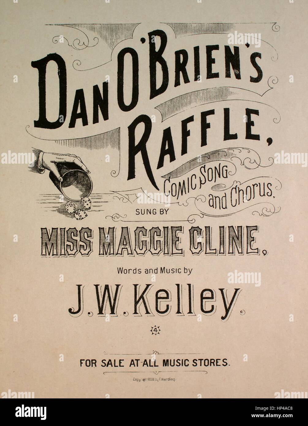Sheet music cover image of the song 'Dan O'Brien's Raffle Comic Song ...