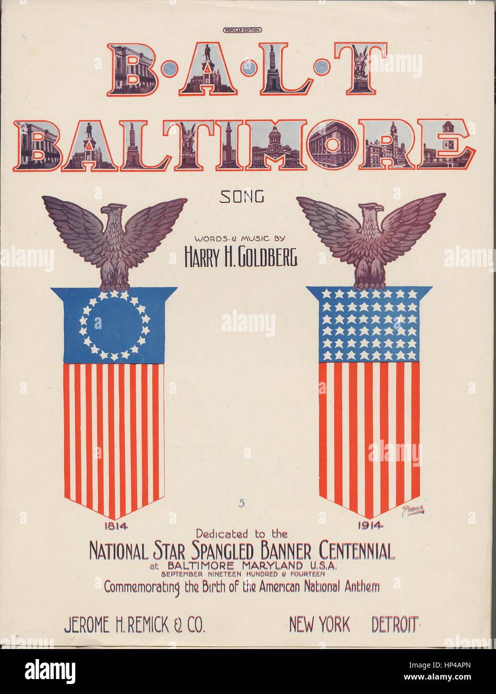 Sheet music cover image of the song ' B-A-L-T-Baltimore Song', with ...