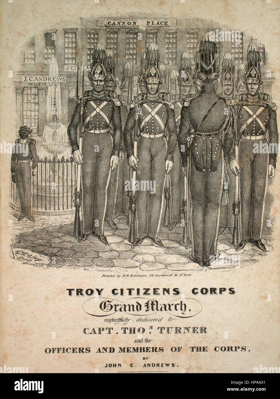 Sheet music cover image of the song 'Troy Citizens Corps Grand March ...