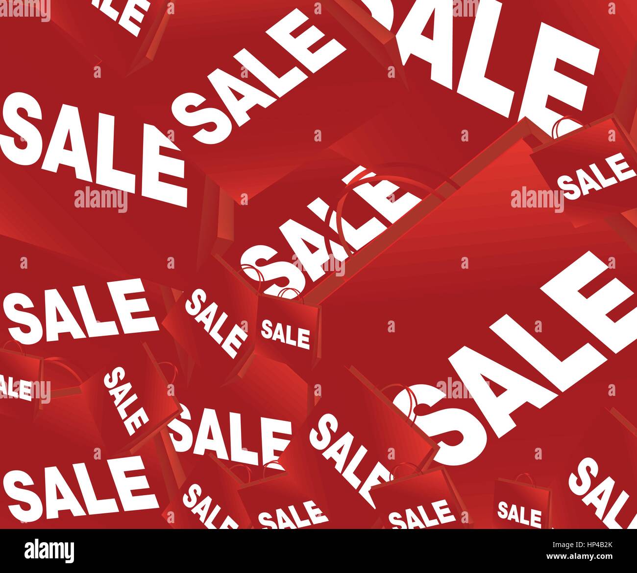 jumble of sale bags in red for use as background Stock Vector Image ...