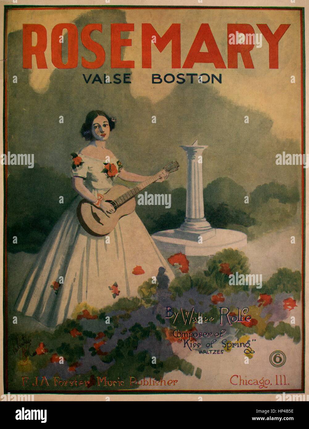 Sheet music cover image of the song 'Rosemary Valse Boston', with ...