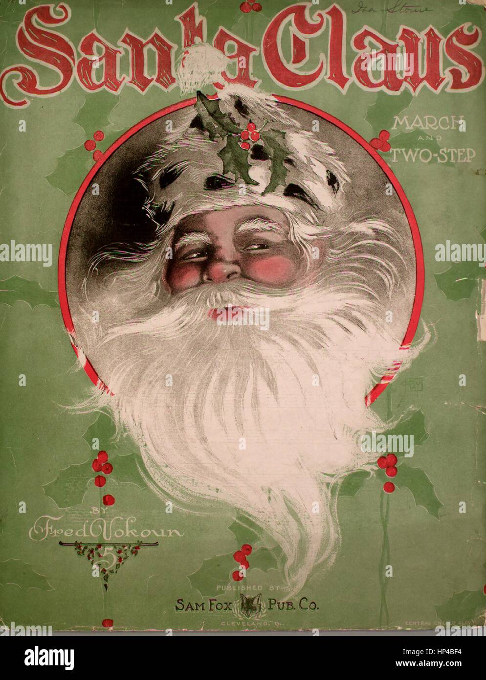 Sheet music cover image of the song 'Santa Claus March and Two Step ...