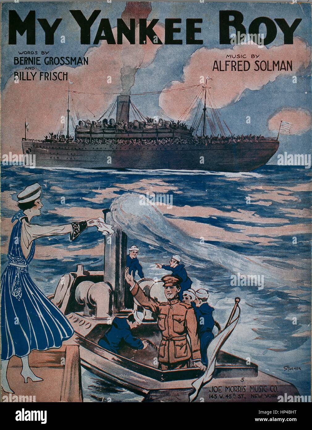 Sheet music cover image of the song 'My Yankee Boy', with original ...