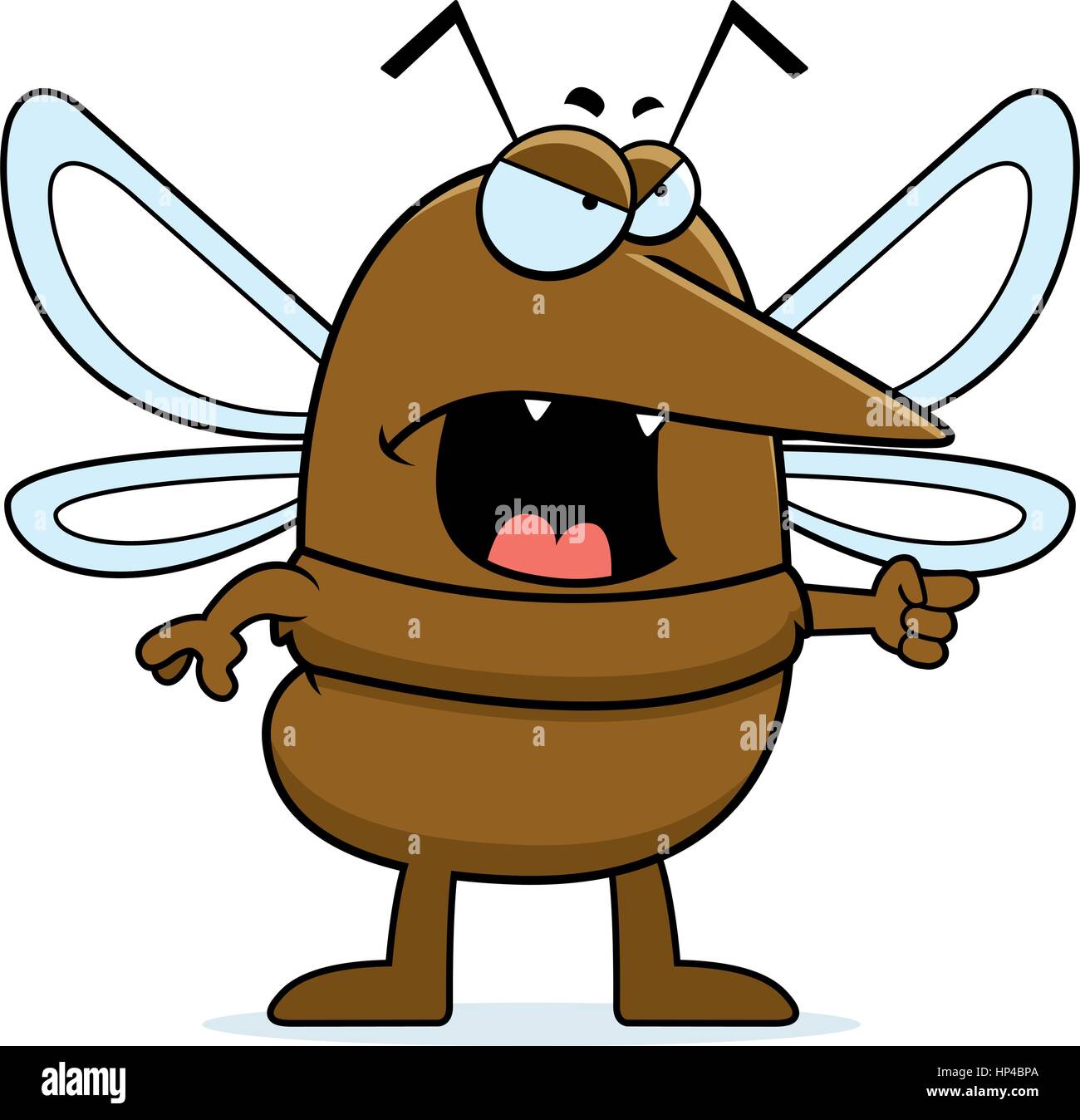 A cartoon mosquito with an angry expression Stock Vector Image & Art ...