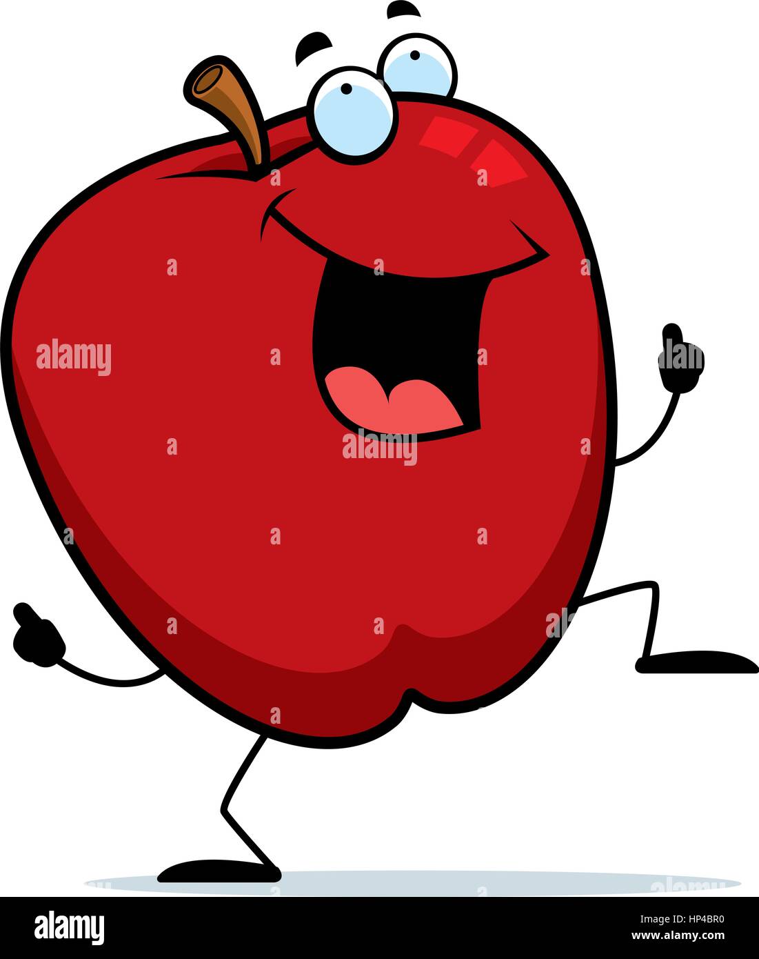 A happy cartoon apple dancing and smiling Stock Vector Image & Art - Alamy