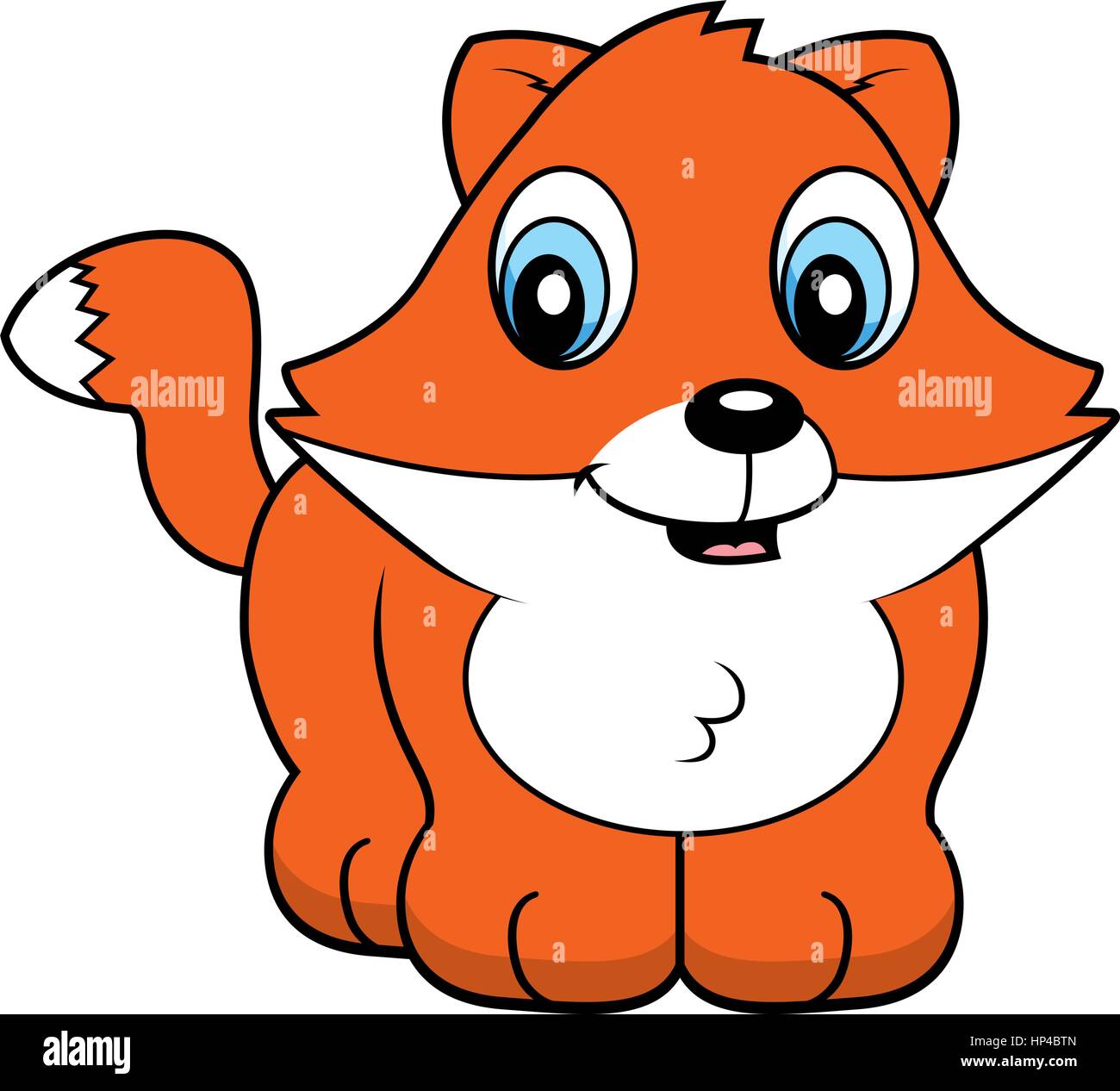 A cartoon baby fox cub smiling and happy Stock Vector Image & Art - Alamy