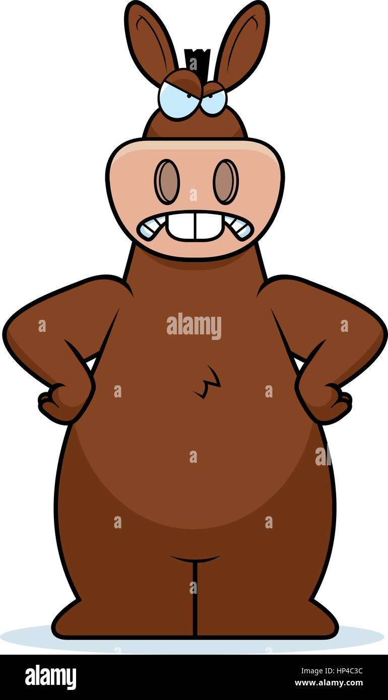 A cartoon donkey with an angry expression Stock Vector Image & Art - Alamy
