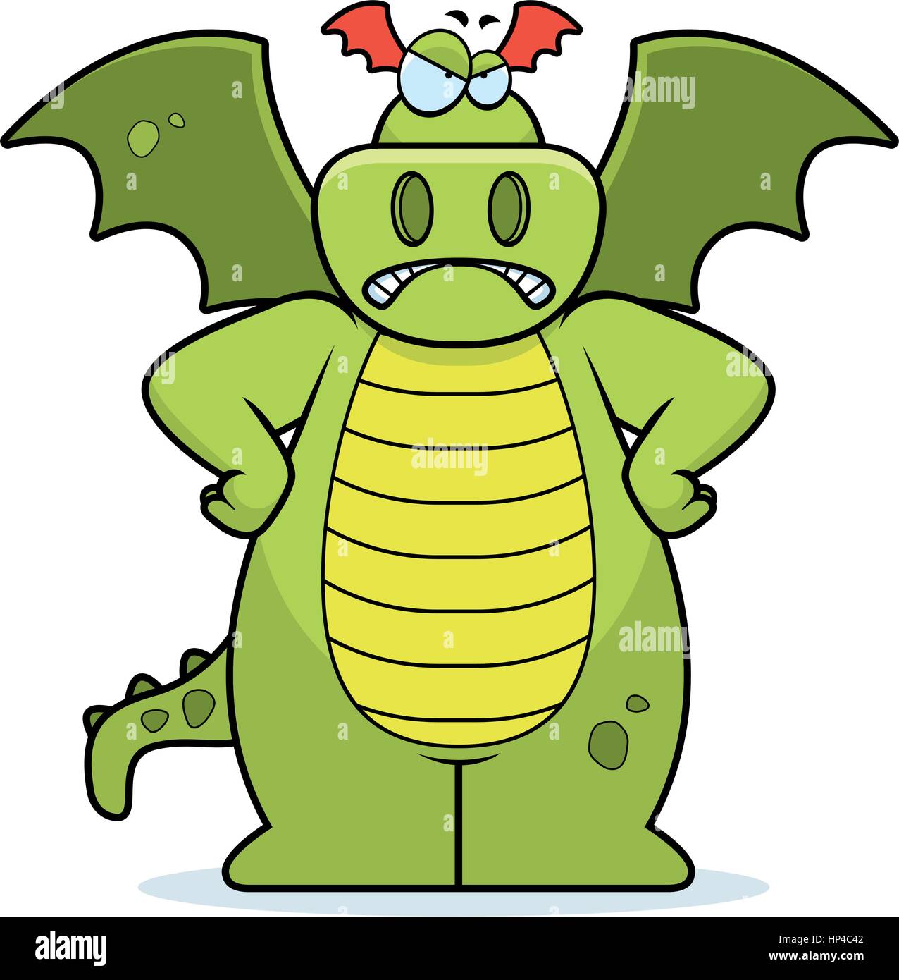 A cartoon dragon with an angry expression Stock Vector Image & Art - Alamy