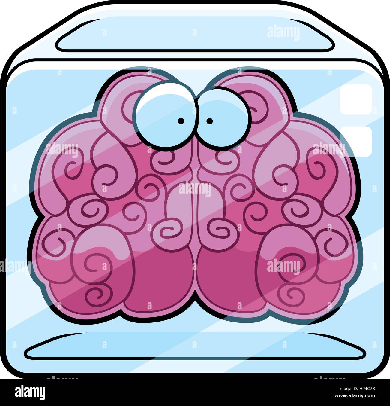 A cartoon brain frozen in an ice cube Stock Vector Image & Art - Alamy