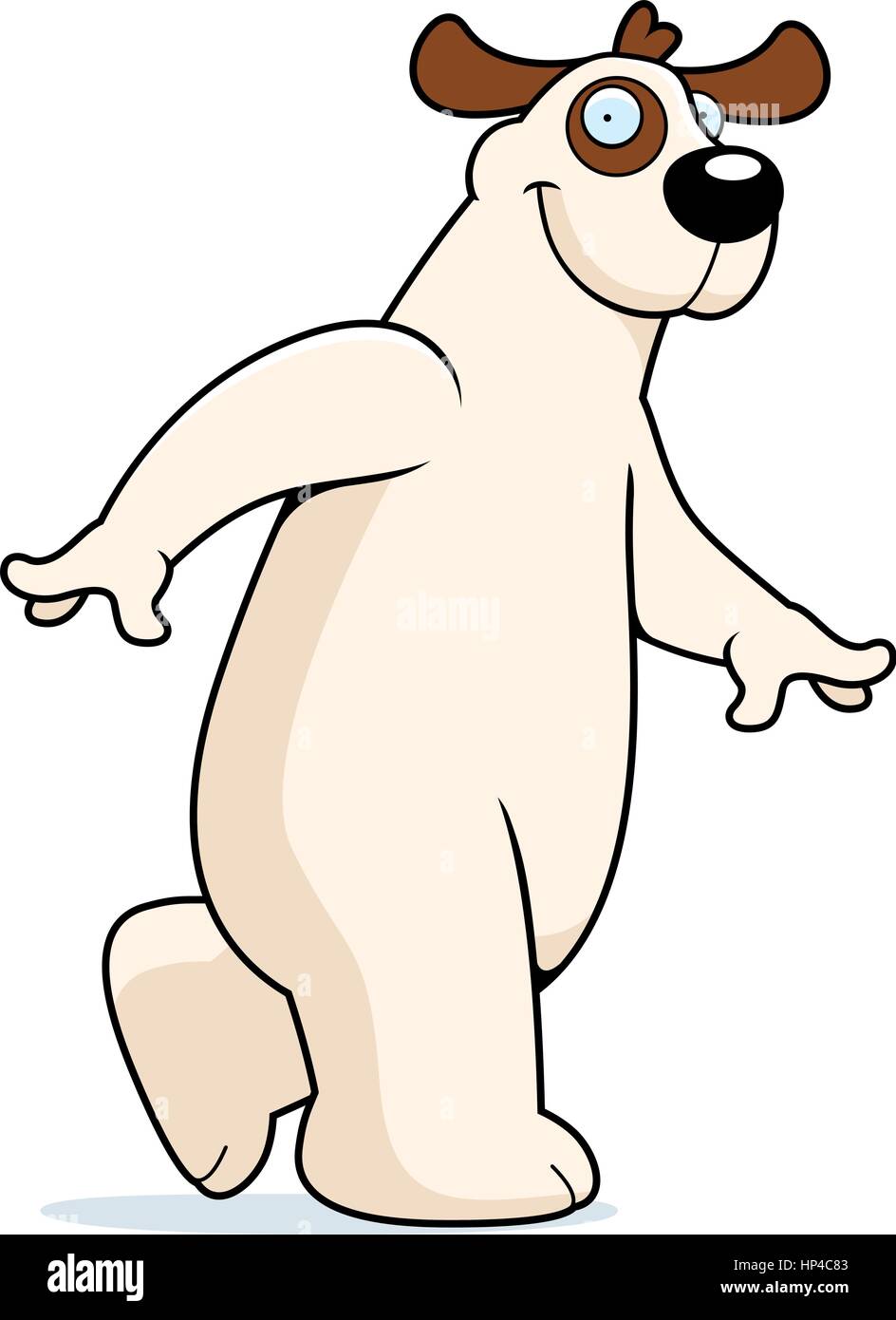 A happy cartoon dog walking and smiling Stock Vector Image & Art - Alamy