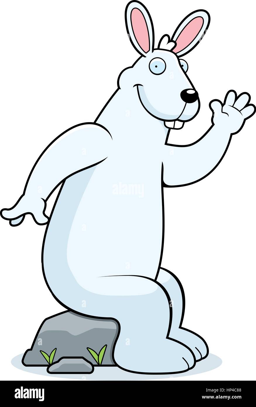A happy cartoon rabbit sitting and smiling Stock Vector Image & Art - Alamy